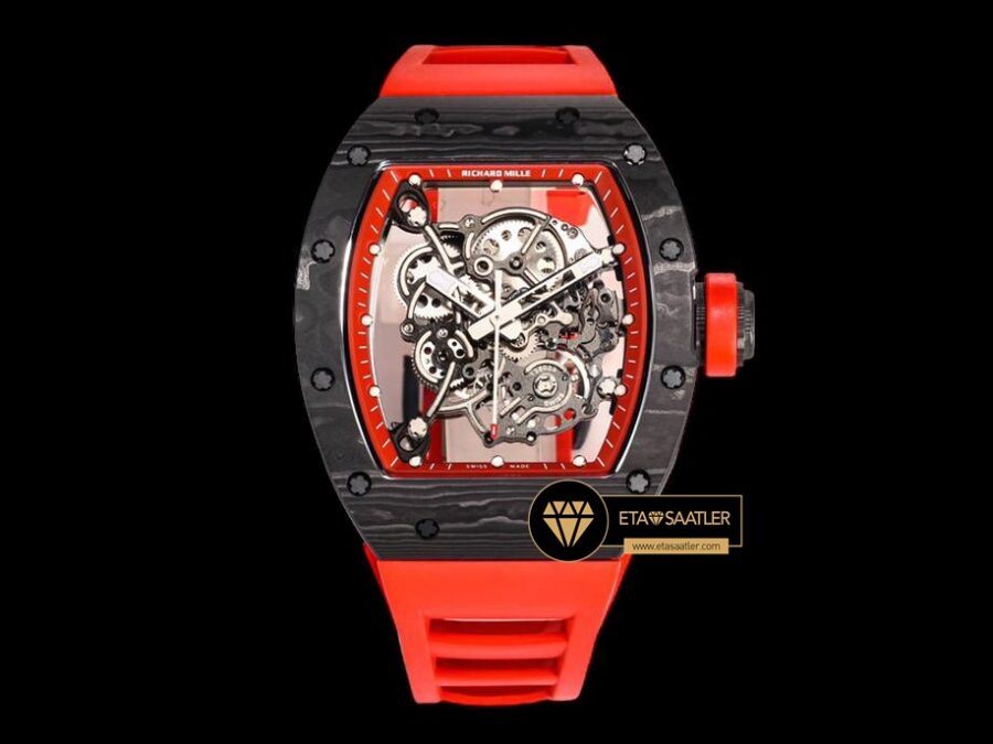 Richard Mille RM055 Carbon NTPT Bubba Watson Kırmızı Çerçeveli BBR ...
