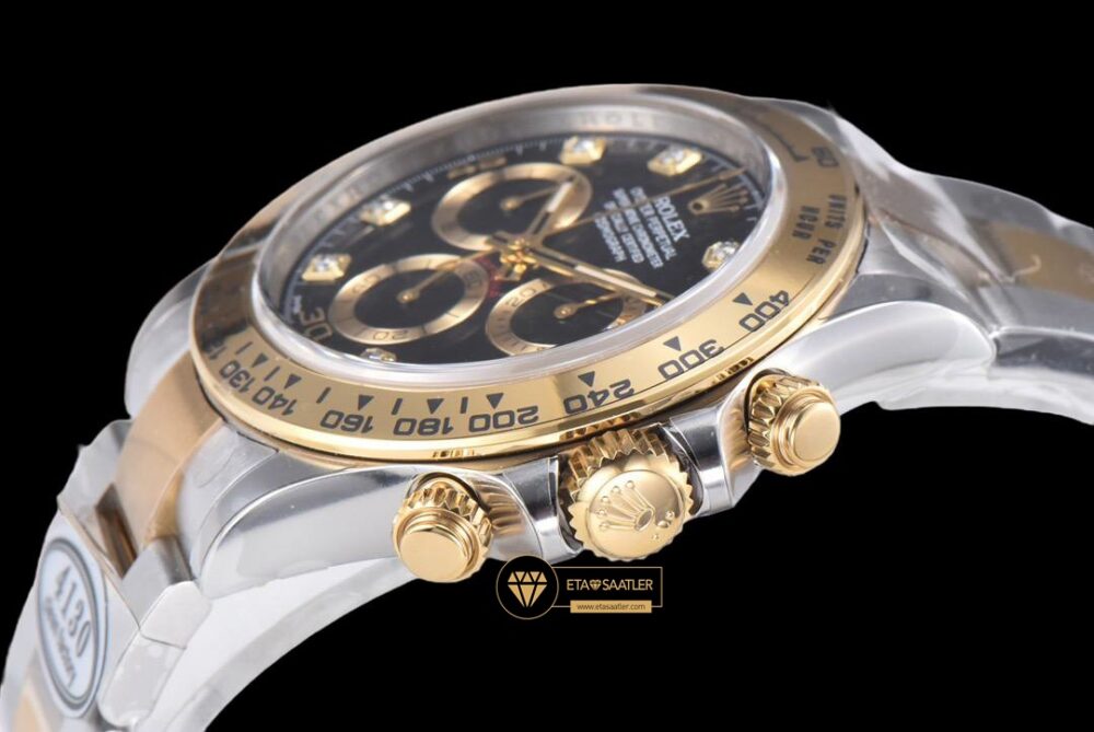 Rolex Daytona 116503LN Two Tone Case Black Dial 4130 Super Plus Clone ETA