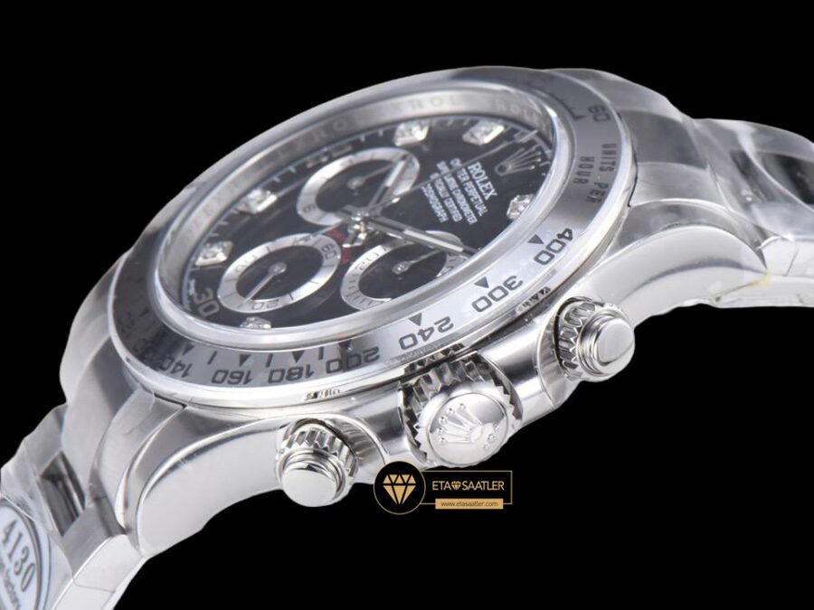 Rolex Daytona Cosmograph 116520 Taşlı Siyah Kadran 4130 Super Clone ETA