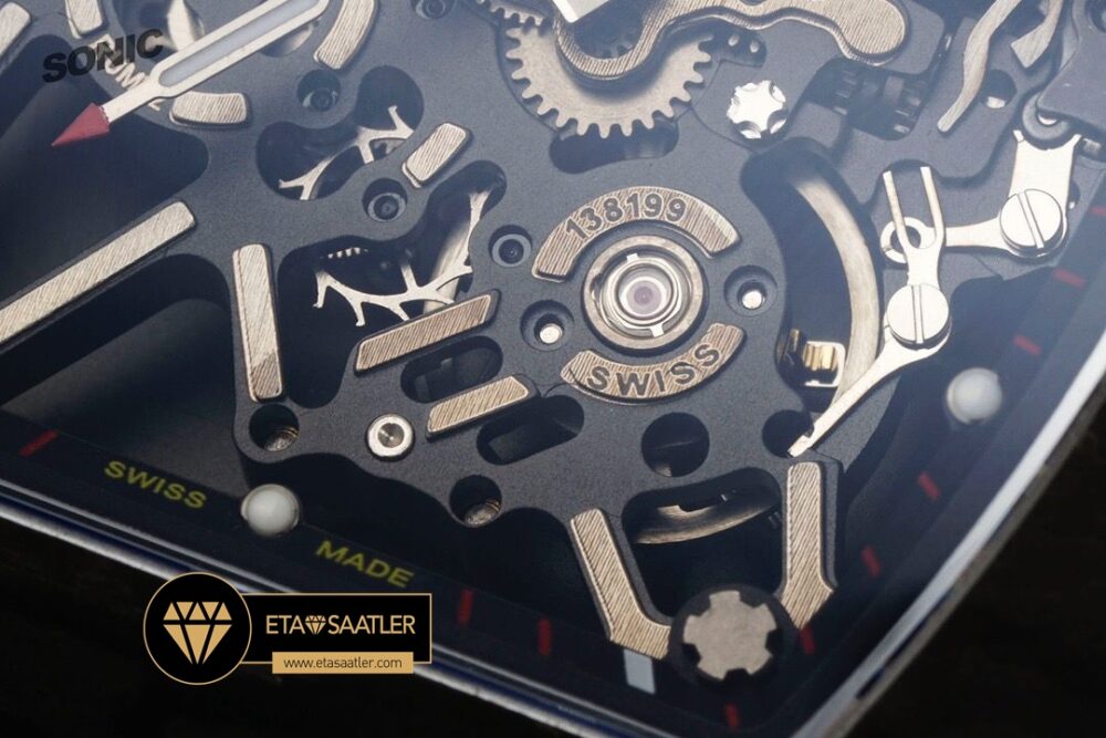 Richard Mille RM35-01 NTPT Carbon Kasa Örme Deri Kordon İskelet Kadran ...