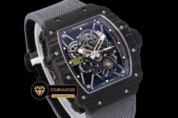 Richard Mille RM35-01 NTPT Carbon Kasa Örme Deri Kordon İskelet Kadran ...