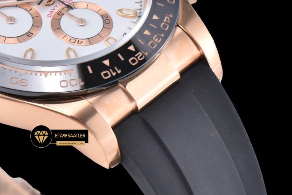 Rolex Daytona 116515 Rakamlı Beyaz Lume Kadran Kauçuk Kordon Clean 4130 ...