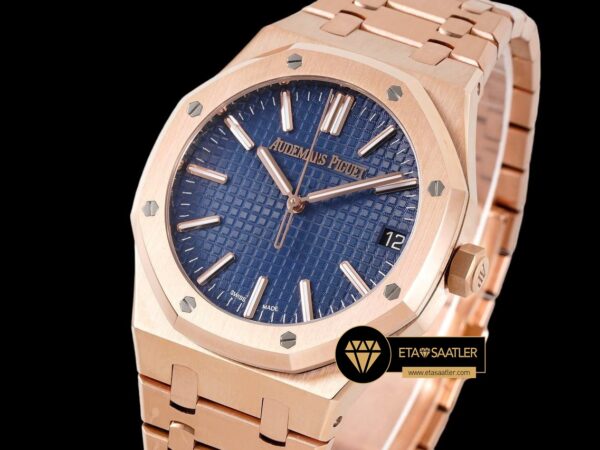 Audemars Piguet Royal Oak 15510OR Mavi Kadran Rose Super Clone ETA