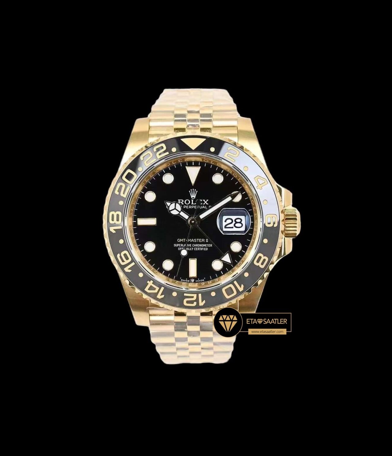 Rolex Gmt-Master II Gold EW Factory 3285 Jubile 904L Çelik Seramik ...