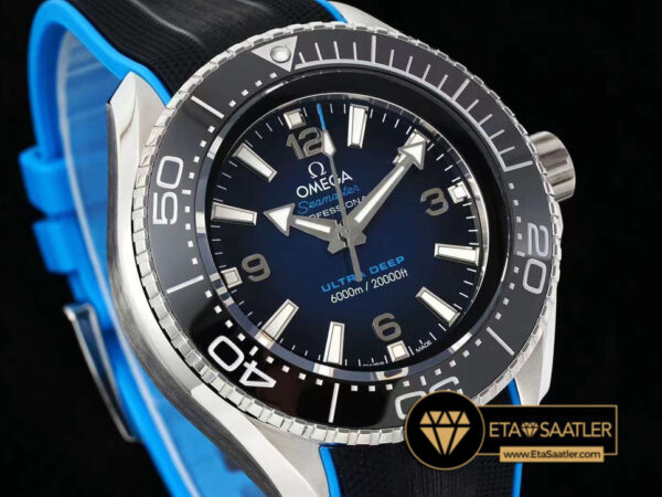 Omega Titanium Seamaster Planet Ocean Ultra Deep Blue Rubber Super ...