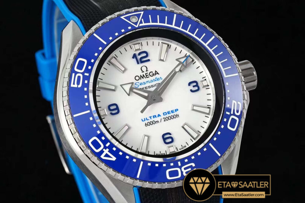 Omega Titanium Seamaster Planet Ocean Ultra Deep White Rubber Super ...