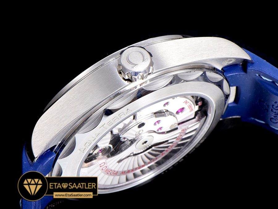 Omega Aqua Terra World Timer Blue Rubber Strap Super Clone ETA