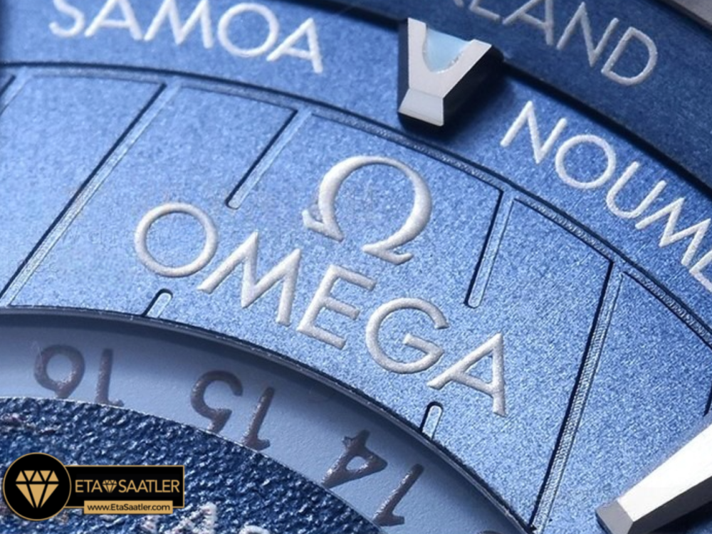 Omega Aqua Terra World Timer Summer Blue Rubber Strap Super Clone ETA