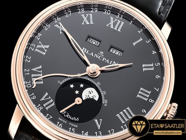 Blancpain Villeret Complications Rose Gold Siyah Kadran Eta