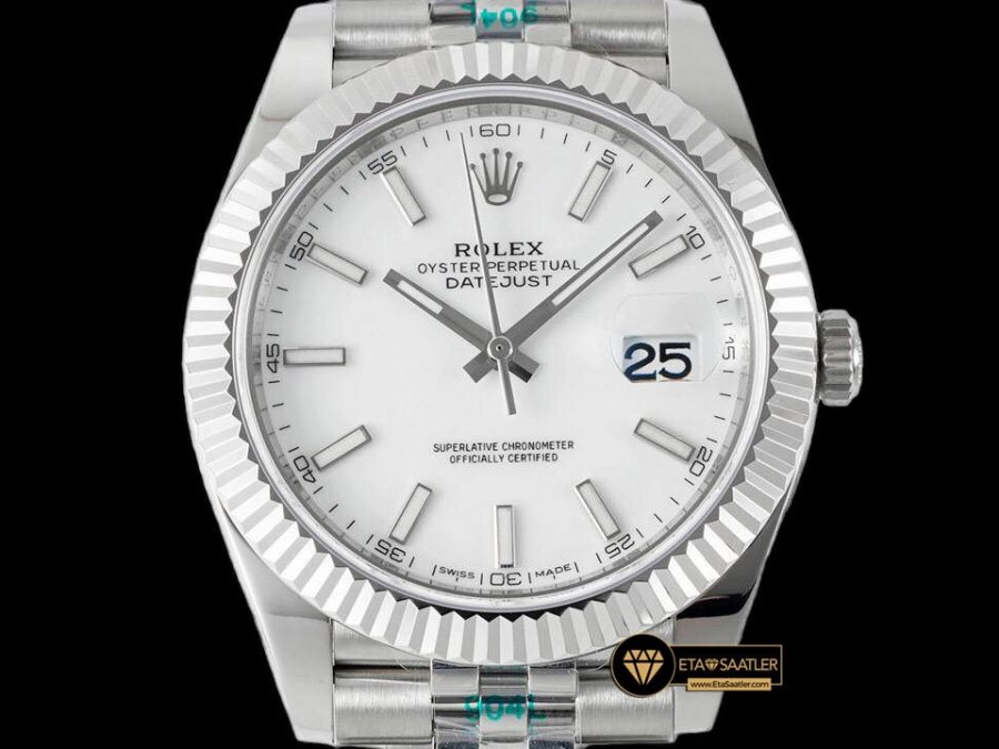 Rolex Datejust 3235 White Kadran Clean Factory 41mm jubile 3235 Super ...